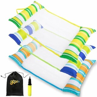 Syncfun 3 Pack Inflatable Pool Float Hammock Lounges - 3 x 11 x 11 ...
