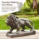 Glitzhome MGO Vintage Sitting & Lying Lion Guardian Garden Statue Porch ...