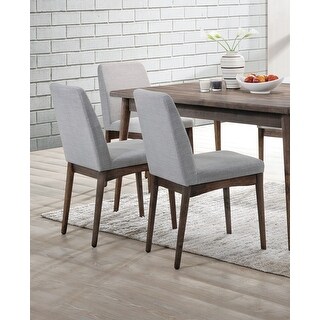 7-Piece Dining Set with Melamine Top Table and Upholstered Chairs - Bed ...