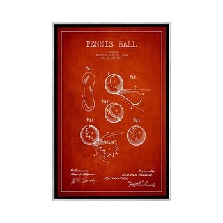 iCanvas "Tennis Ball Red Patent Blueprint" by Aged Pixel Framed - Bed ...
