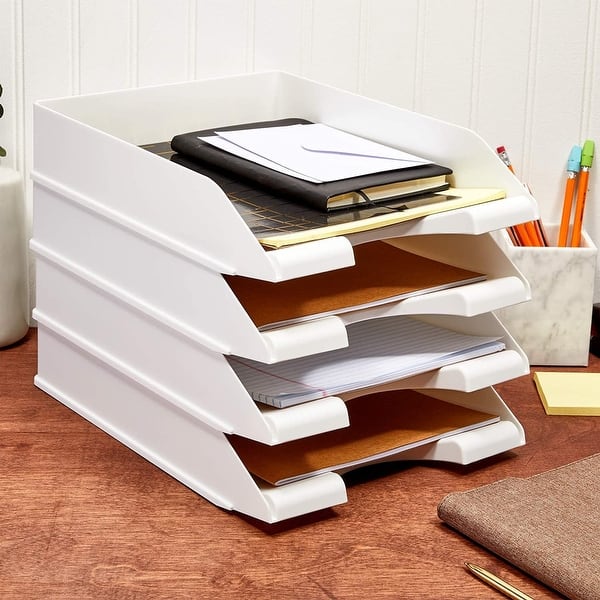 desk paper organizer stackable
