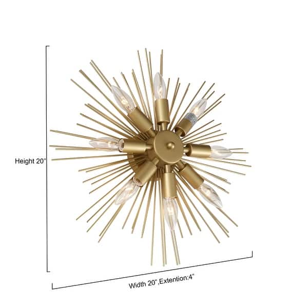 Steel Flush Mounted Star Sconce, Black or Gold Sci-fi Futuristic Wall ...