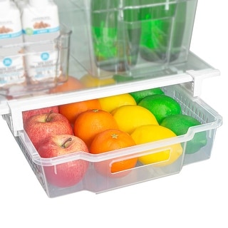 Smart Design Adjustable Pull Out Refrigerator Drawer - Extra Large ...