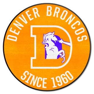 Denver Broncos Roundel Rug - 27in. NFL Retro Logo, Orange Crush D Logo ...