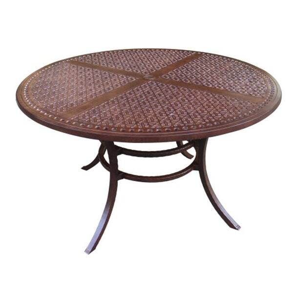 Brown round table aluminium dining table Rose Ebony marbella table ...