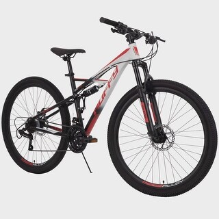 27.5 Inch Oxide Mens Mountain Bike, White - Dual Suspension 21-Speed ...