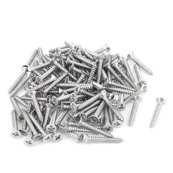 M3x20mm Phillips Flat Head Stainless Steel Self Tapping Screws 100pcs