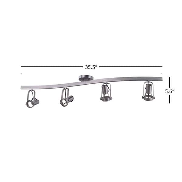 36" 4 - Light Track Kit - Brushed Nickel - Bed Bath & Beyond - 34986150