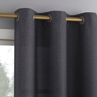 No. 918 Landon Textured Semi-Sheer Grommet 1-Piece Curtain Panel ...