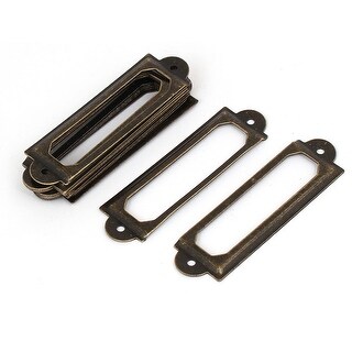 Library File Drawer Tag Lable Holder Pull Handle Bronze Tone 60mm ...