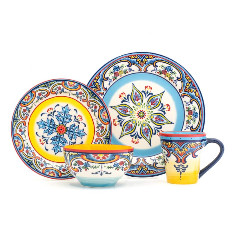 Euro Ceramica Zanzibar 16 Piece Stoneware Dinnerware Set - On Sale ...