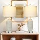 Set of 2 Touch Control 25-Inch Table Lamps with USB & Type-C Ports and ...