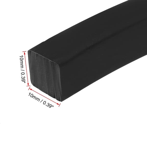 Solid Rectangle Rubber Seal Strip 10mm Wide 10mm Thick, 5 Meters Long ...