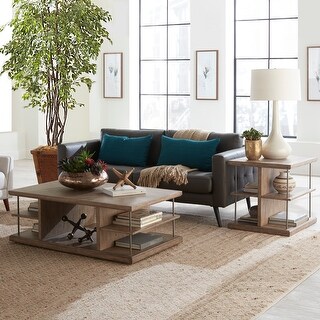 City Scape Burnished Beige 3 Piece Cocktail Table Set - Bed Bath ...