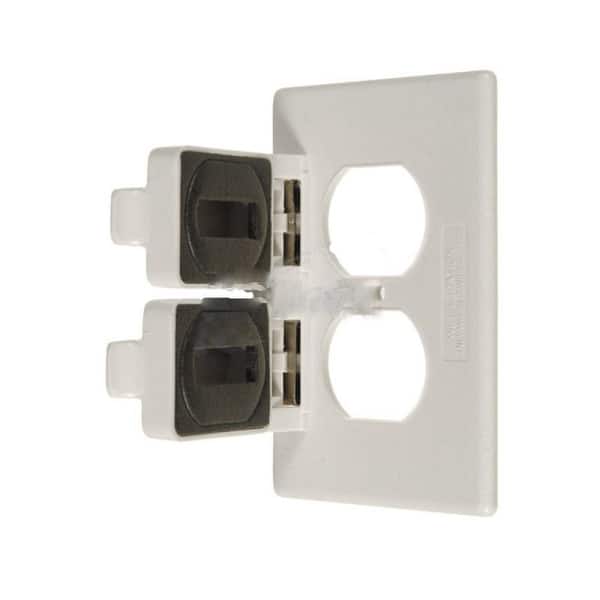 Rectangle Beige Duplex Outlet Cover Plastic American Imaginations - Bed ...