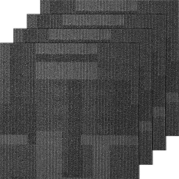 black pattern carpet tile