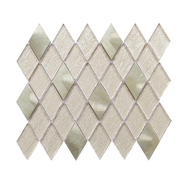 Altair Ballagh Diamond Laminated Glass Mosaic Mix Aluminum Wall Tile ...