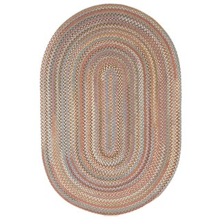 Cherry Hill Wool Braided Rug Reversible 4' x 6' Oval Mocha Multi - 4' x ...