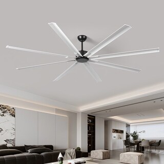 96" Ceiling Fan with Light and Remote Control,6-Speed Noiseless ...