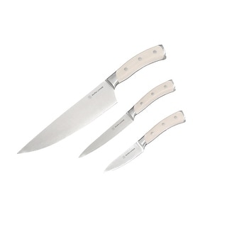 Dura Living Elite 3-Piece Kitchen Knife Set - Forged German Steel Blades, Includes Chef, Utility ...