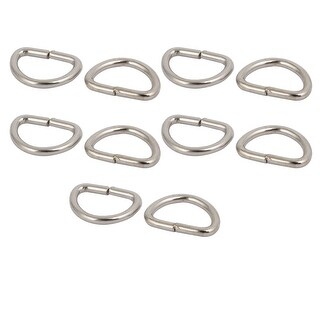 10mm Inner Width Iron Metal Half Round Non Welded D Ring Silver Tone ...
