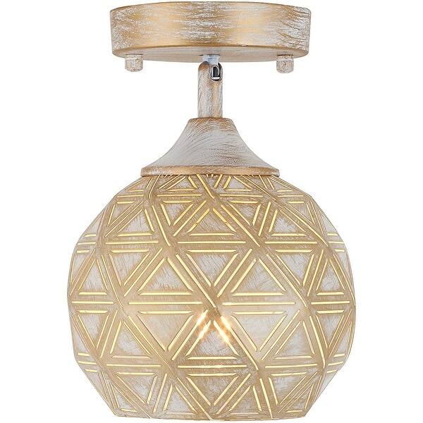 Mini semi flush mount lighting geometric industrial ceiling light ...