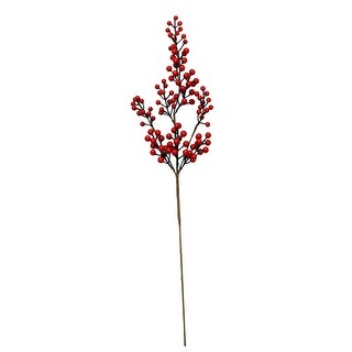 31" Berry Spray, Red, Set of 3 - Red - Bed Bath & Beyond - 38365618