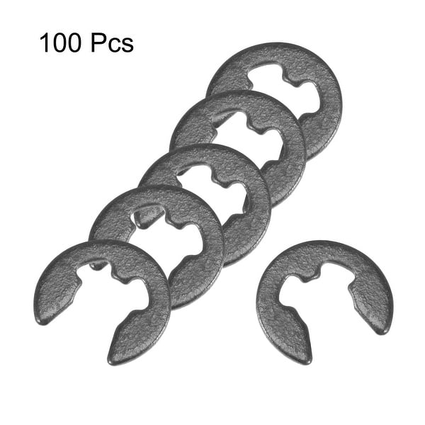 E-Clip Circlip 6mm External Retaining Shaft Ring Carbon Steel 100pcs ...