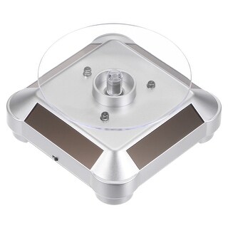 Solar Display Stand Turntable 360 Degree Rotating Double Use LED Light ...