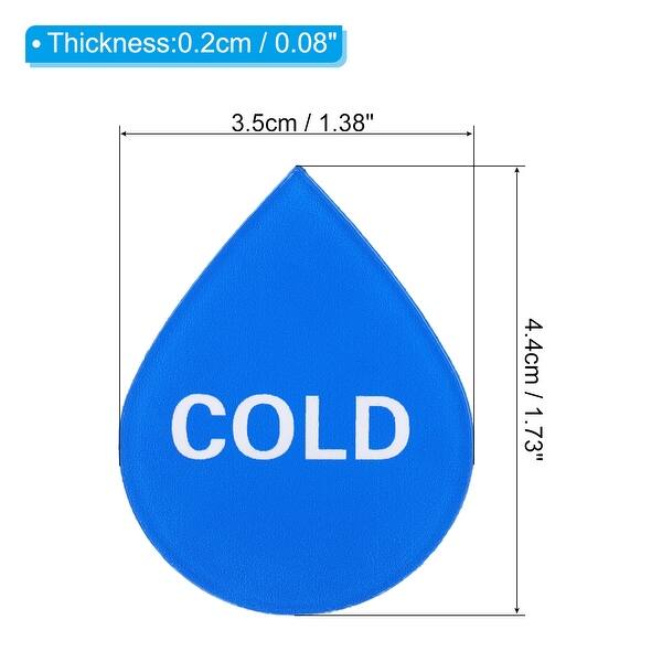 Self Stick Hot/Cold Water Label, Drop Shape Signs Red/Blue - Bed Bath ...