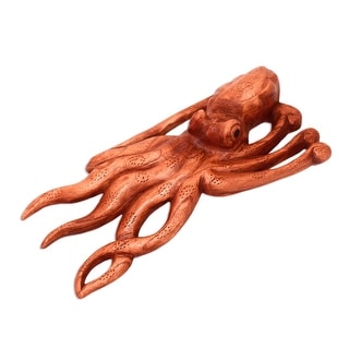 Novica Handmade Octopus Of The Deep Wood Wall Sculpture - Bed Bath ...