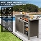DOMI Patio Bar Counter – Stylish, Sturdy Design with Umbrella Hole and ...