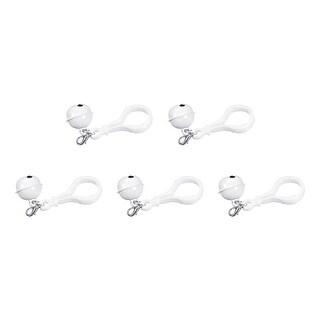 5Pcs Pet Bells, 26mm/1.02" Dia White Plastic Lobster Clasp DIY Crafts ...