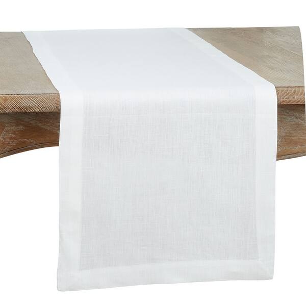 Dining Table Runner With Plain Linen Design - On Sale - Bed Bath ...