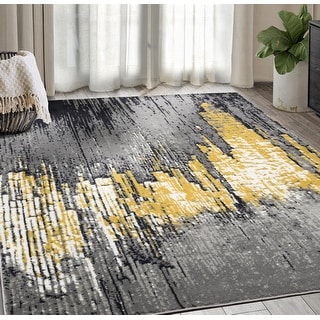 Abani Arto ART260A Contemporary Metallic Drip Area Rug - Bed Bath ...