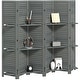 6 Panel Folding Room Divider Screen Privacy Screen Freestanding - Bed ...