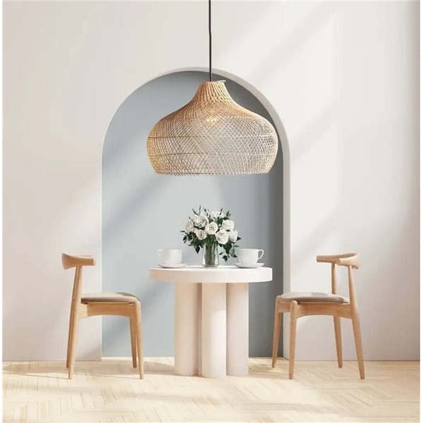 Largo Handwoven Rattan Drop Pendant Light 23.5 inch - Bed Bath & Beyond ...
