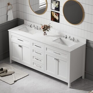 Aphrodite 72 in. W x 22 in. D x 34 in. H Freestanding Bath Vanity - Bed ...