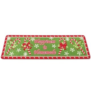 Happiness is Homemade Candy Cane Runner Rug - 60" x 18" - Bed Bath ...