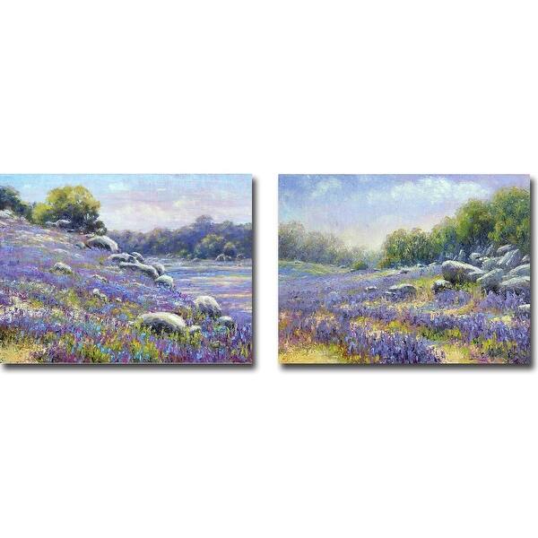 Folsom Lake Lupine by Susan Sarback 2-pc Gallery Wrapped Canvas Giclee ...