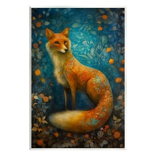 Stupell Patterned Forest Fox Wall Plaque Art Design by LSR Design ...