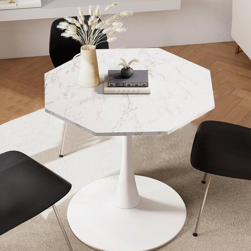 octagonal marble dining table