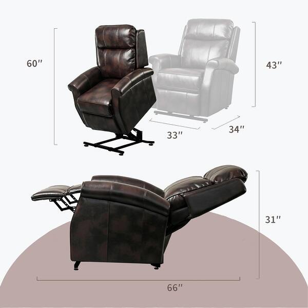 Bonded Leather Power Lift Chair Recliner with Zero-G position - Bed ...