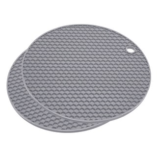 Silicone Trivet Mats 2pcs, Round Hot Pan Pads Honeycomb Drying Mat ...