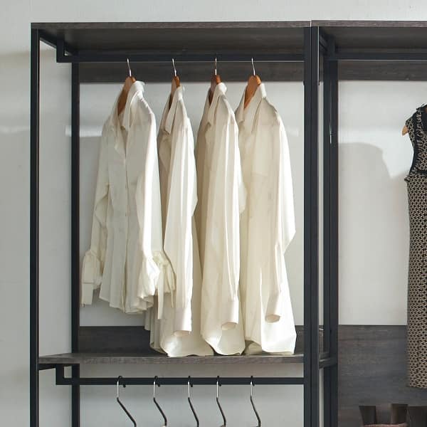 Veronica Wood and Metal Walk-in Closet System - On Sale - Bed Bath ...