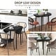 HOMCOM 35" Round Folding Dining Table, Collapsible Drop Leaf Table for ...