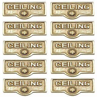 10 Switch Plate Tags CEILING Name Signs Labels Solid Brass | Renovator ...