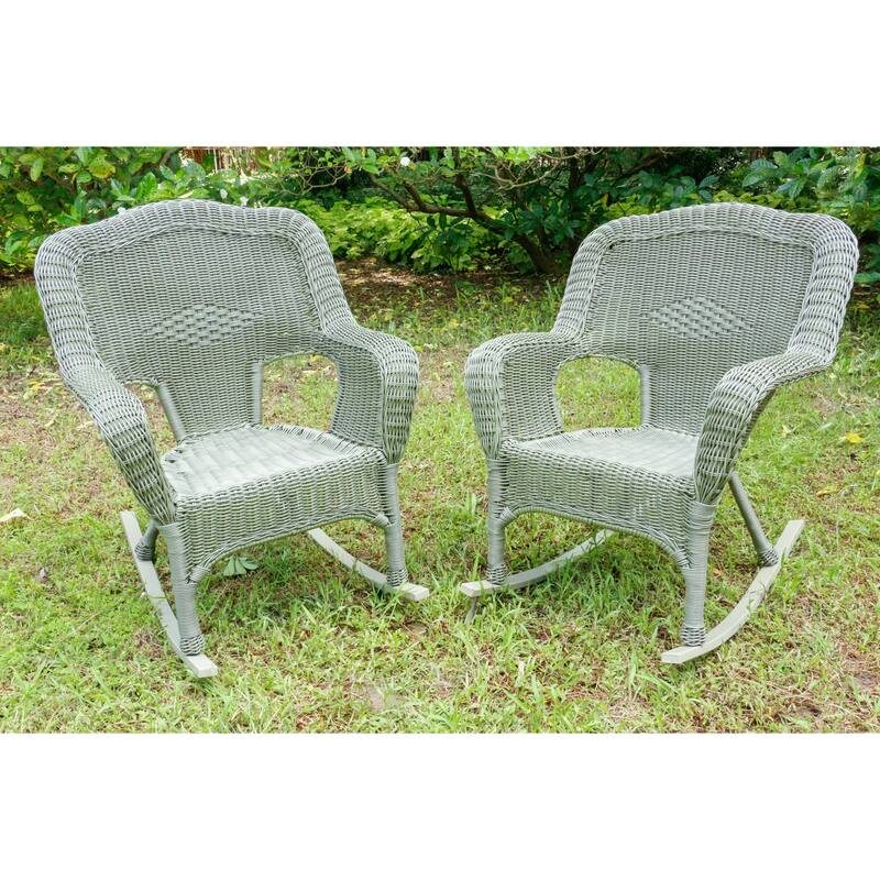 Maui Resin Wicker Porch Rocker (Set of 2) - On Sale - Overstock - 8300383