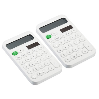 2Pcs Portable Office Calculators 12 Digit Display Electronic Calculator ...