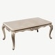 Traditional Style 1pc Coffee Table Curved Legs Carved Detail Design ...